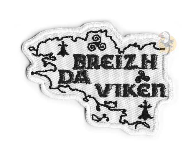 ⇒ Écusson à coudre Breton - Patch à Broder Drapeau Breton, Hermine