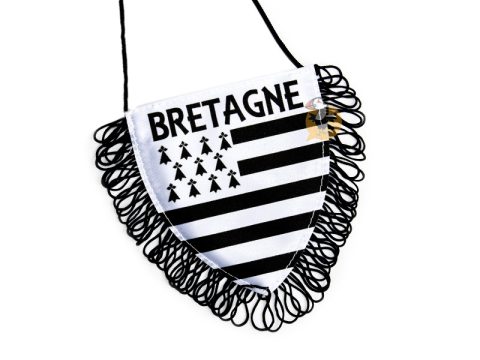 ⇒ Fanion petit drapeau breton 15x10 cm - Gwenn ha du - Bretagne