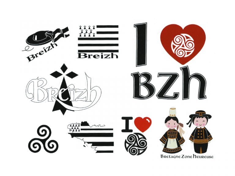 ⇒ Autocollant Drapeau Breton - Stickers Gwenn ha du