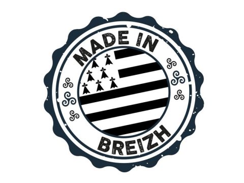 ⇒ Autocollant Sticker Adhésif Made in Breizh Rond - 9 cm