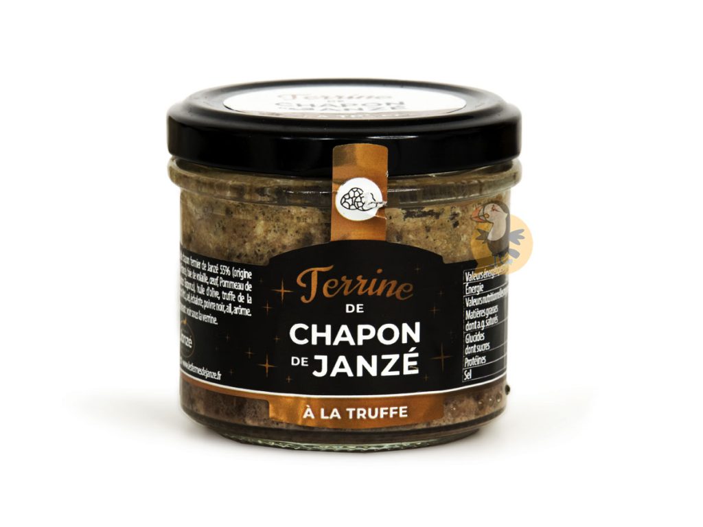 ⇒ Terrine de chapon de Janzé IGP Label Rouge à la truffe – 90g